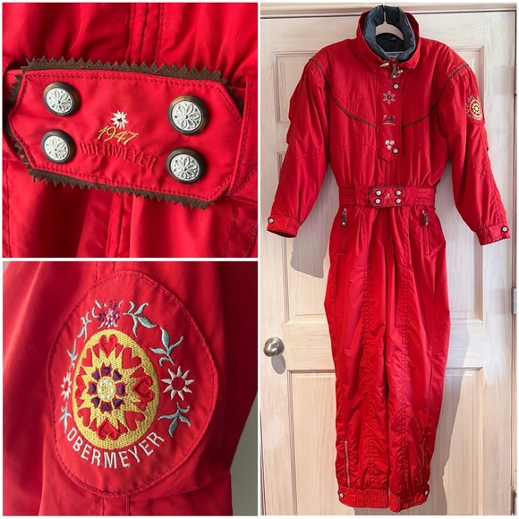 Obermeyer | Pants & Jumpsuits | Obermeyer Vintage Anna Embroidered Red ...